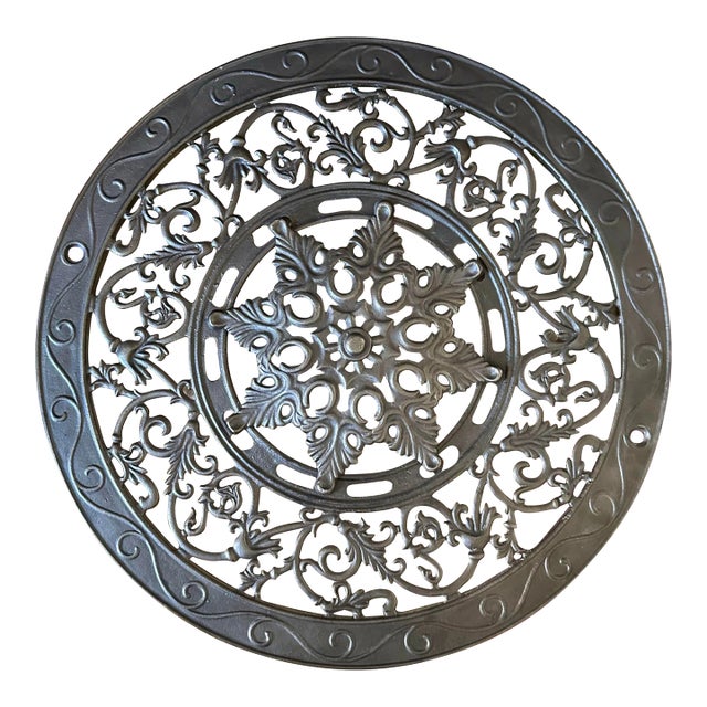 Antique Round Cast Iron Heat Register Victorian Grate | Chairish