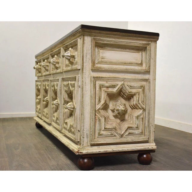 Rustic Shabby Chic Sideboard Credenza | Chairish
