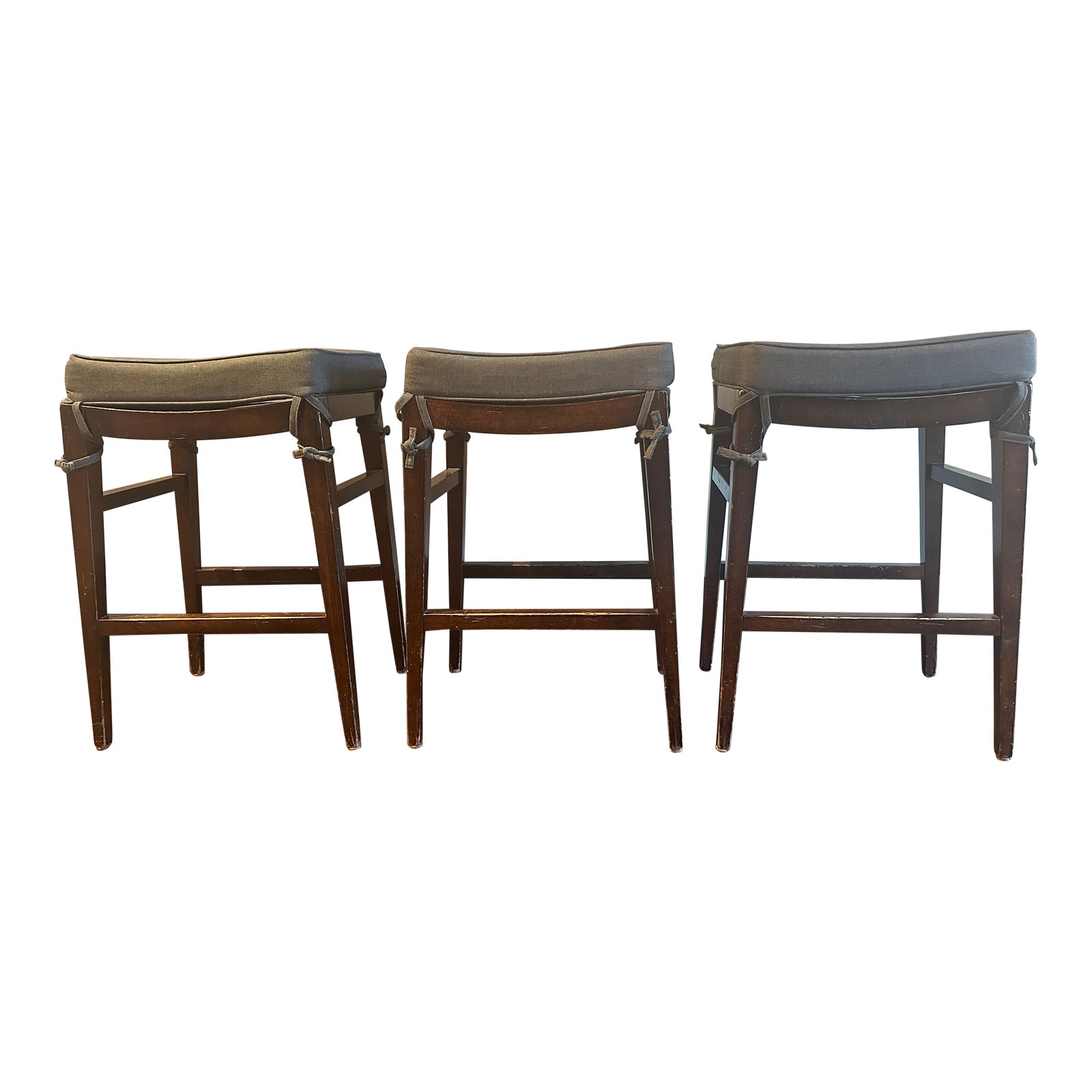 Baker Milling Road Bar Stools - Set of 3 | Chairish
