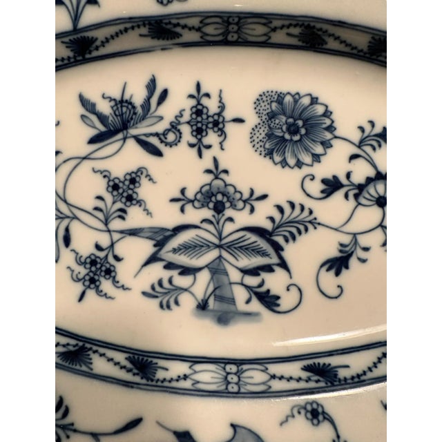 Late 20th Century Vintage Meissen Blue Onion Platter | Chairish