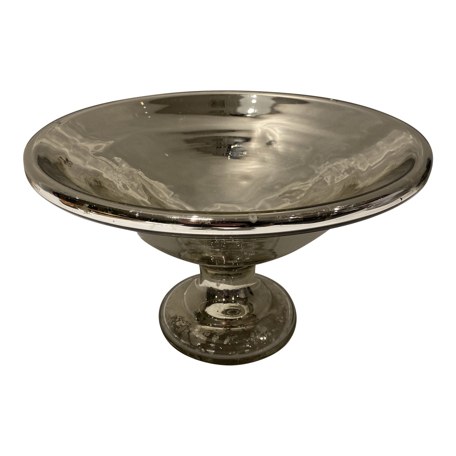 Antique Victorian Mercury Glass Footed Bowl | Chairish Antique Victorian Mercury Glass Footed Bowl | Chairish