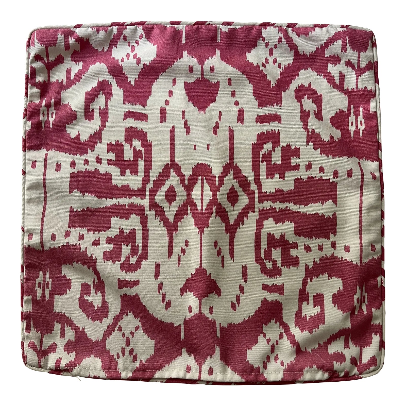 Quadrille Magenta Pink Island Ikat Indoor/Outdoor Pattern Pillow Cover ...
