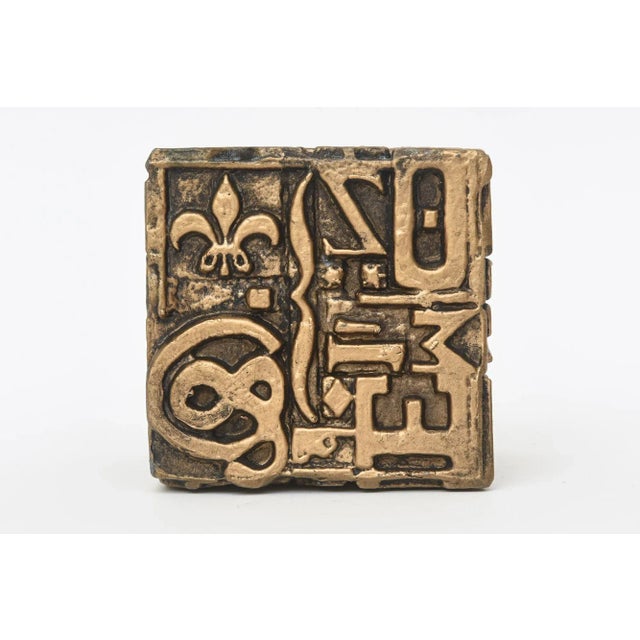 Sheldon Rose Vintage Alpha Typographic Square Cube Sculpture MIxed ...