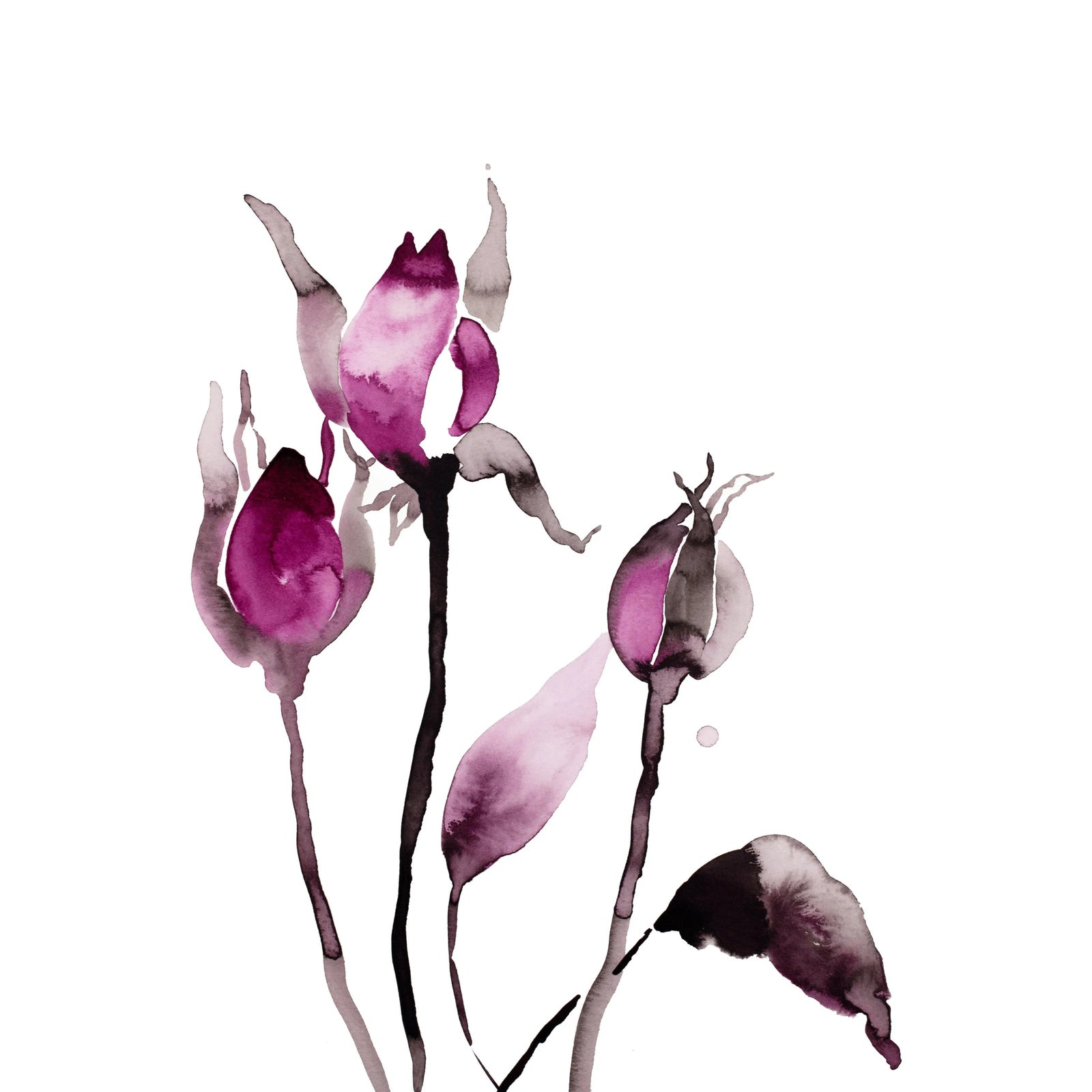 "Rose Study No. 63" Contemporary Original Botanical Ink Painting by ...