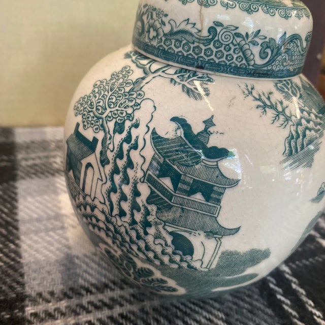 Asian Blue and White Ming Jar | Chairish