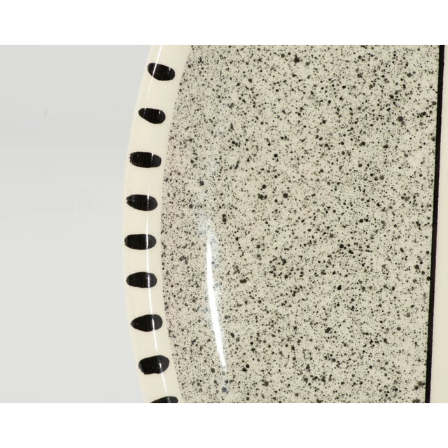 Michael Duvall Signed Postmodern Ceramic Plate | Chairish