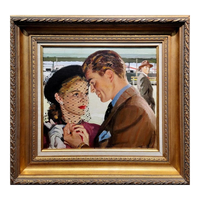 Pruett Alexander Carter -The Wedding Ring at the Airport- 1948 Oil ...