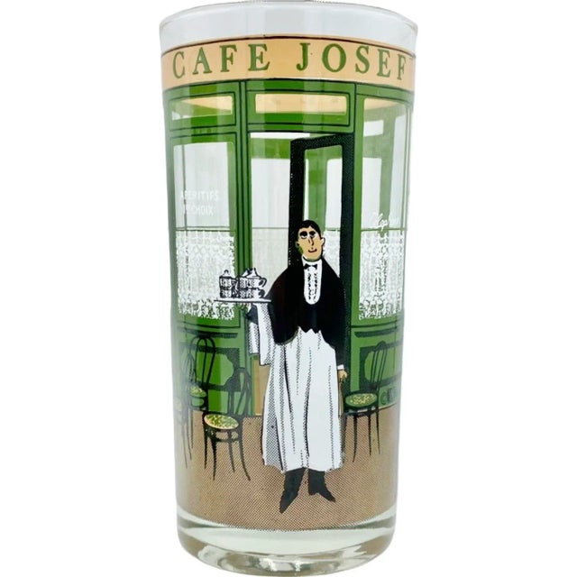 Vintage Cera Cafe Josef French Waiter Barware Highball Cocktail Glasses ...