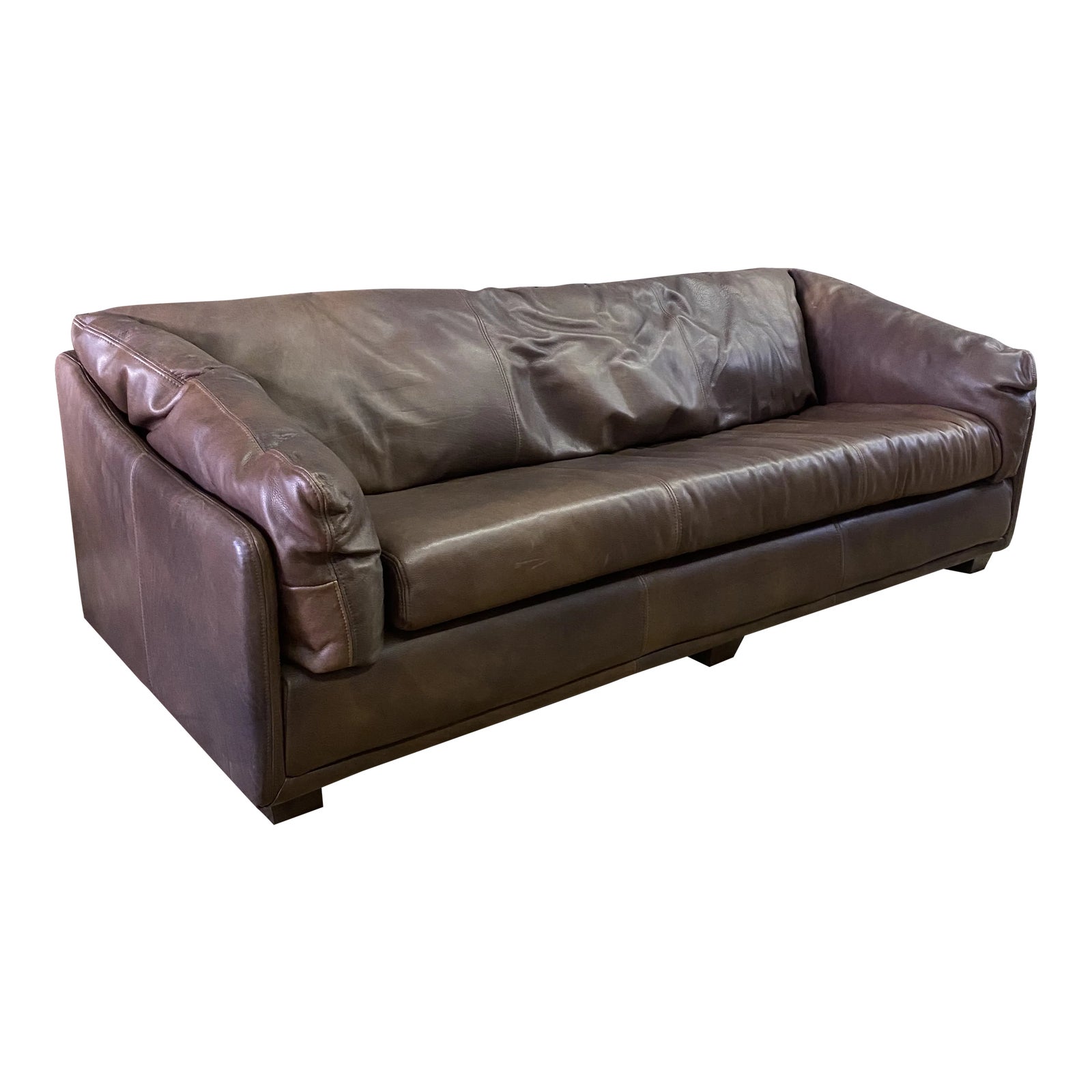 Timothy Oulton Matador Leather Modern Sofa | Chairish