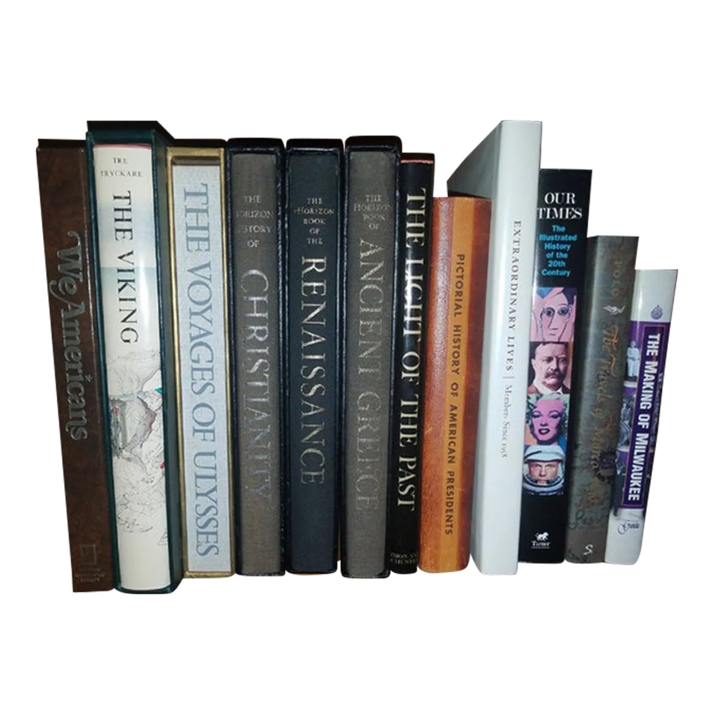 Assortment of 12 Large Cocktail Table Books of History | Chairish