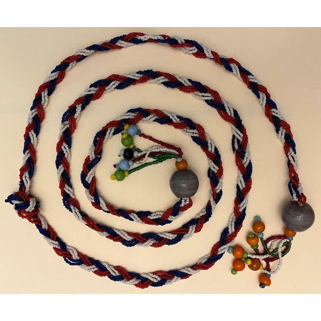 Antique 19th Century Native American Indian Style Braided Glass Trade ...