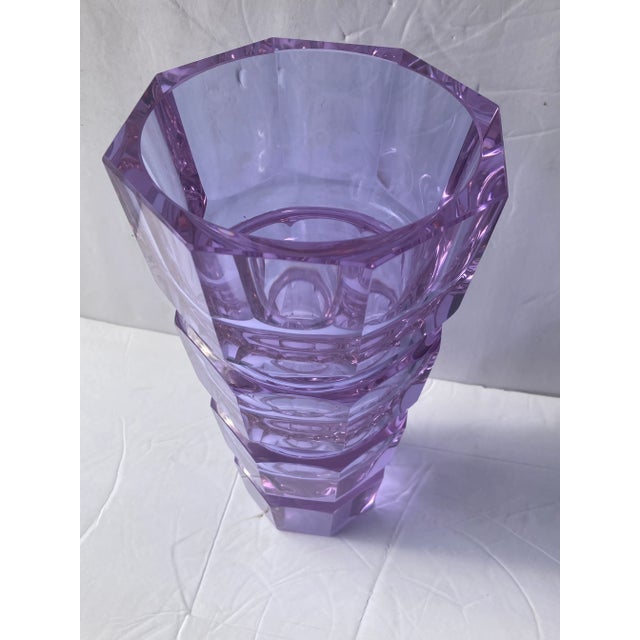 1990s Alexandrite Moser Large Glass Vase | Chairish