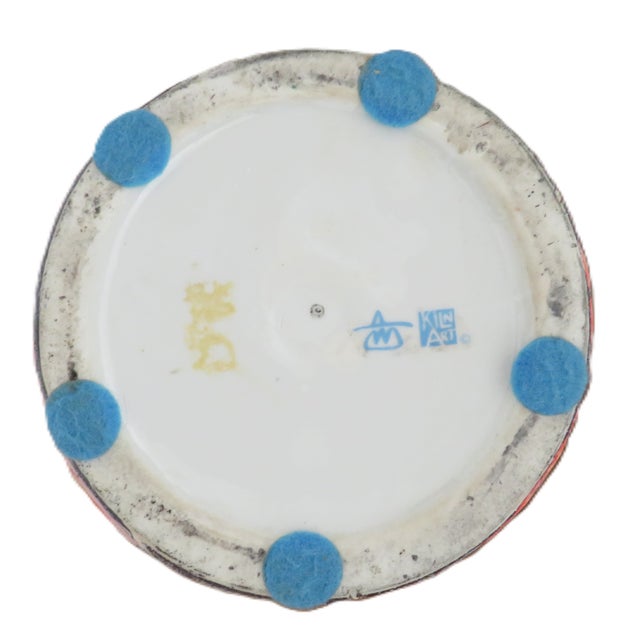 Pair of 15" Abstract Art Pottery Vases Post Modern | Chairish