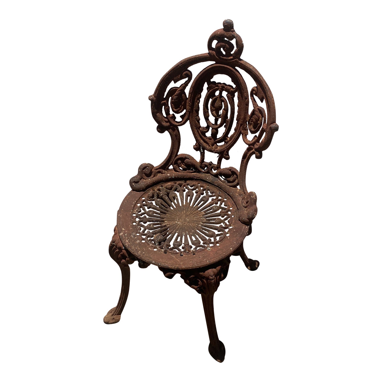 Vintage Metal Small Graveyard Chair | Chairish