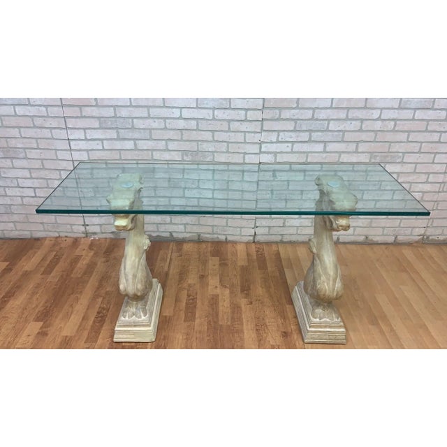 Mid 20th Century Vintage Hollywood Regency Asian Dragon Statue With ...