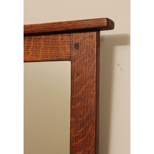 Mission Style Oak Wall Mirror | Chairish