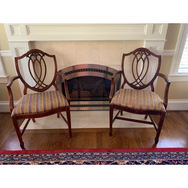 Thomasville Dining Chairs Shield Back Hepplewhite Vintage | Chairish