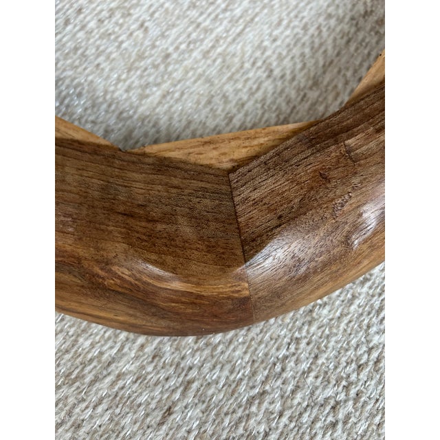 Artisan Made Sculptural Black Walnut Cast Aluminum & Glass Coffee Table ...