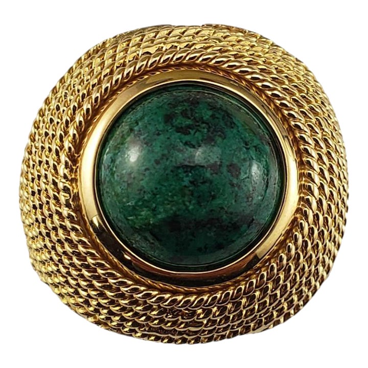 Mid 20th Century 18 Karat Yellow Gold Jasper Chalcedony Ring Size 9 ...