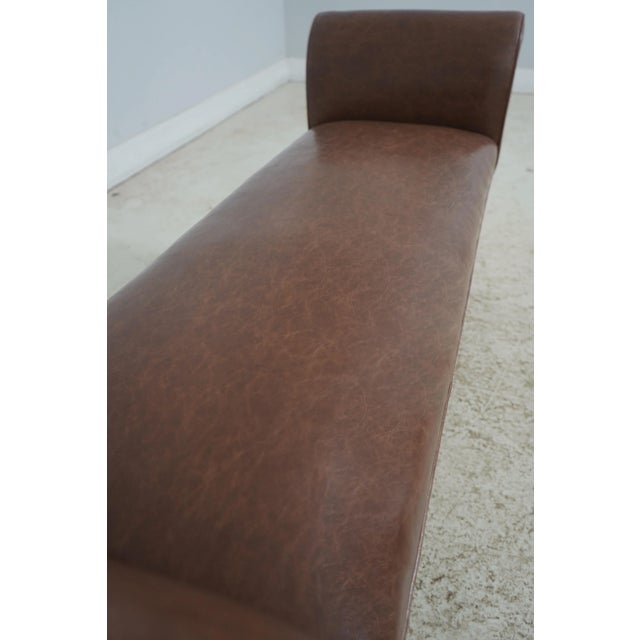 Southwood Chippendale Style Leather Window Bench | Chairish