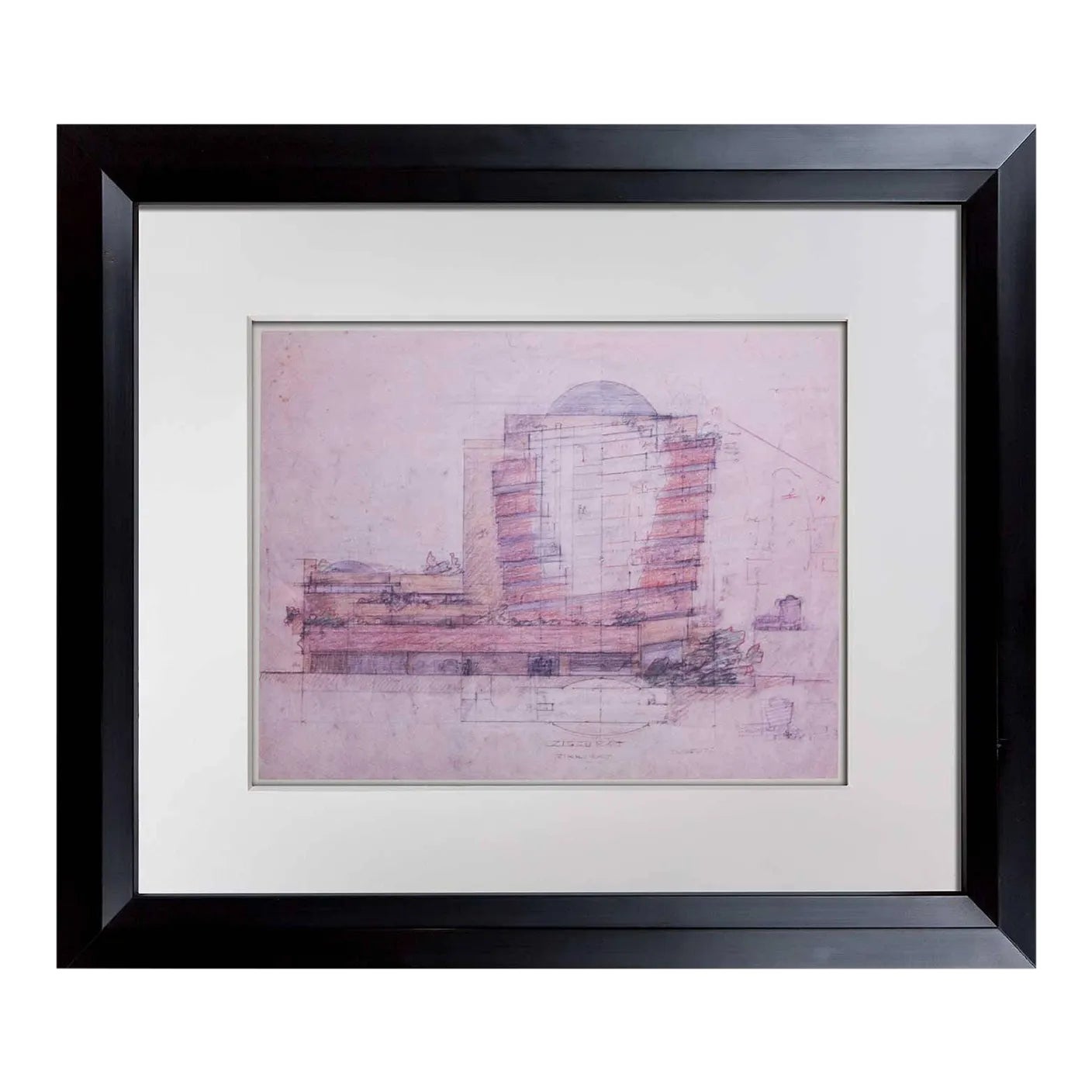 Frank Lloyd Wright Lithograph "Guggenheim Museum" 1943 | Chairish
