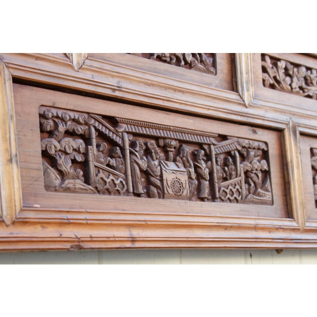 Antique Finely Carved Chinese Panel | Chairish