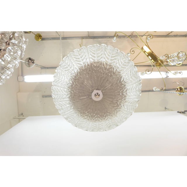 Textured Glass Flush Mount Fixture | Chairish