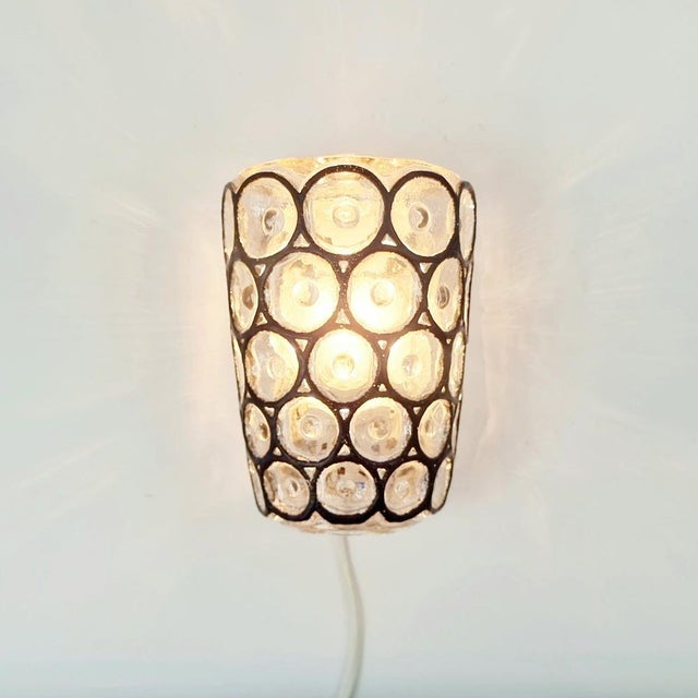 Mid-Century Modern Glass Wall Lights from Limburg, Germany, 1960s, Set ...