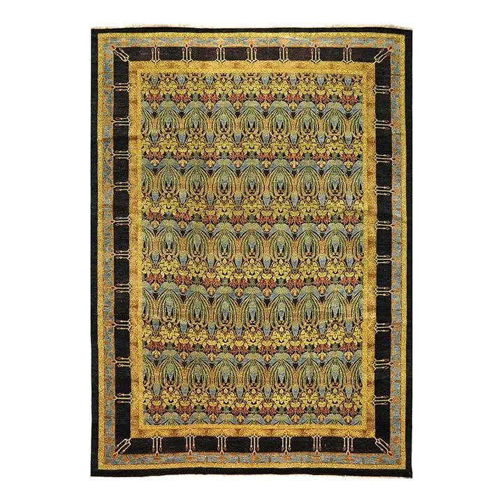 Handwoven Transitional William Morris Style Area Rug 11'10"×16'10 ...