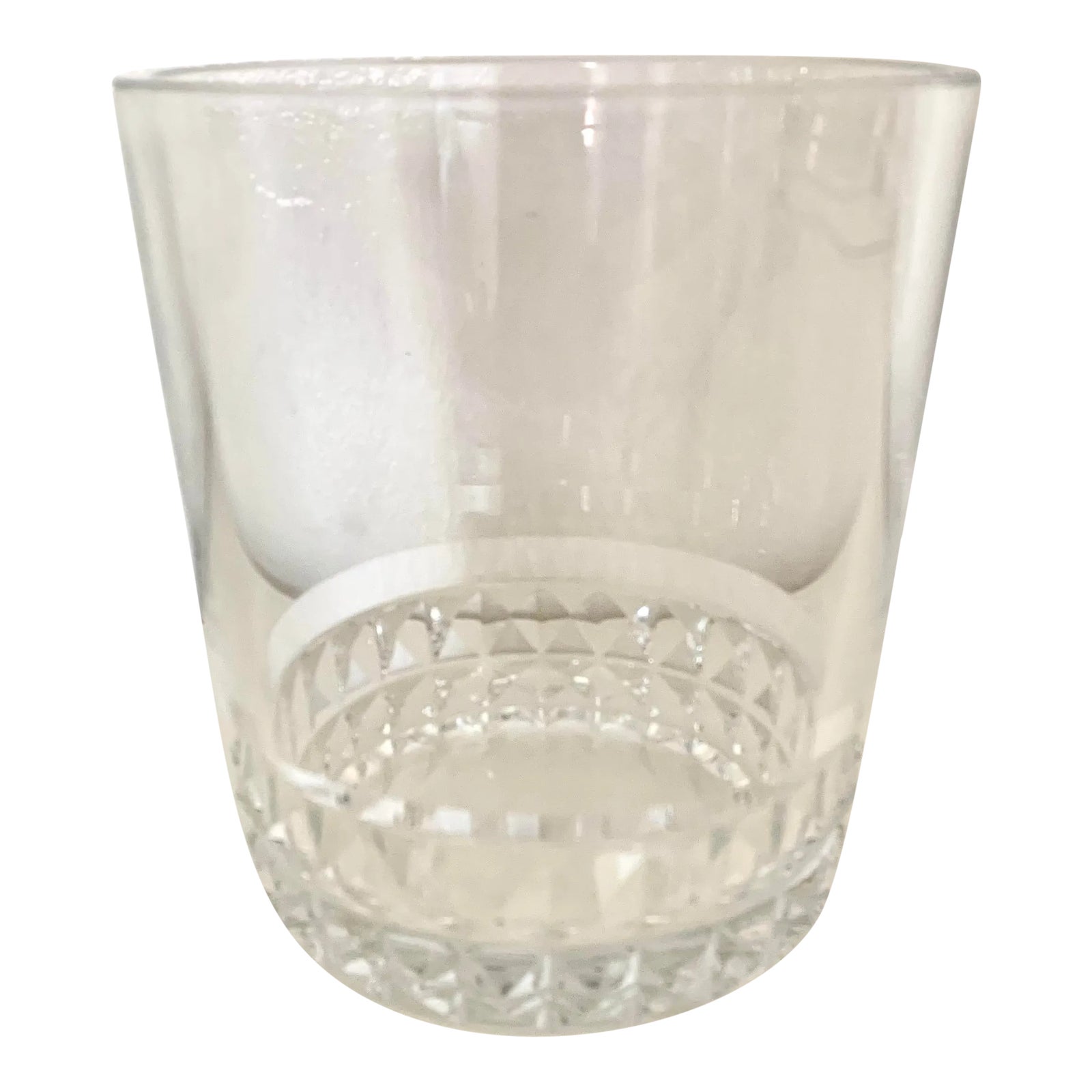 Js Crystal Clear Hand Cut Modern Large Round Ice Bucket - Signed and ...