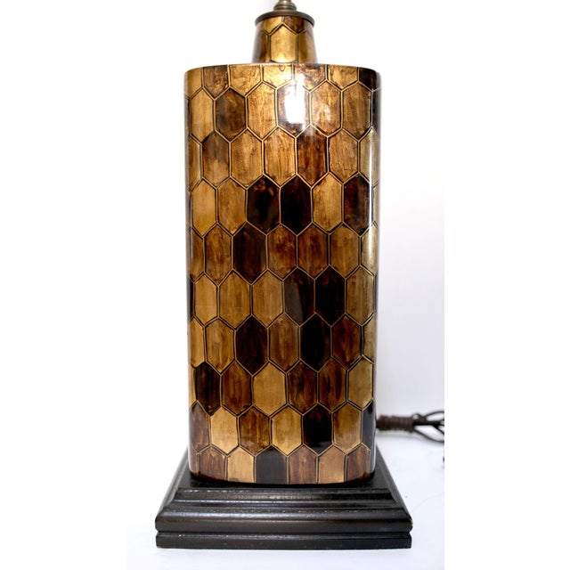 Bradburn Gallery Vintage Mosaic, Honeycomb, Faux Tortoise Effect Lamp ...