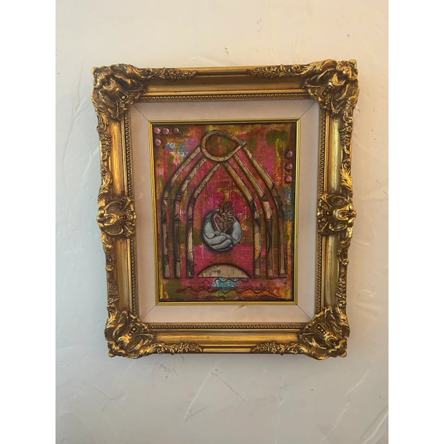 "The World" Original Abstract Oil on Canvas by Annie Todd in Gilded ...