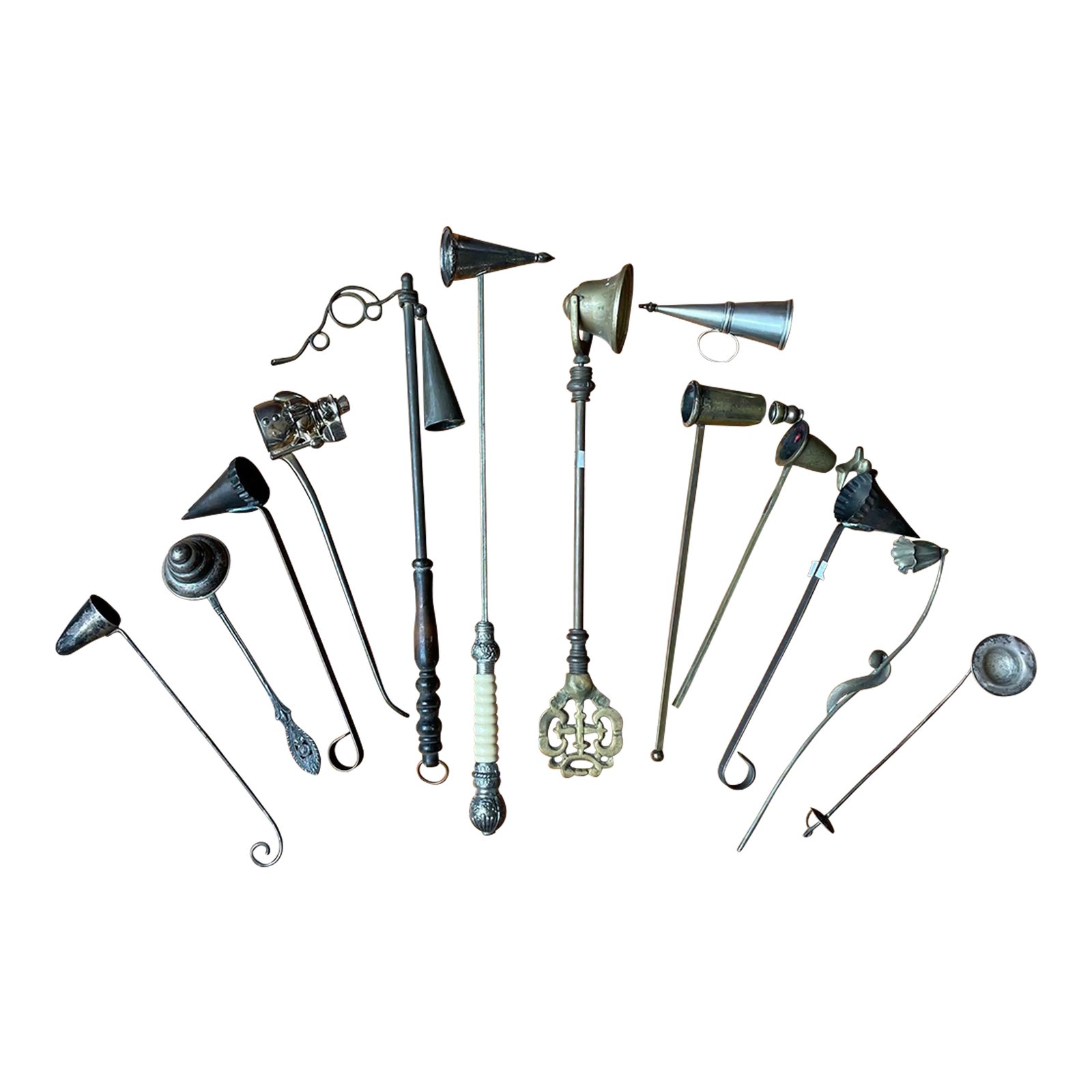 Vintage Candle Snuffers - Set of 13 | Chairish