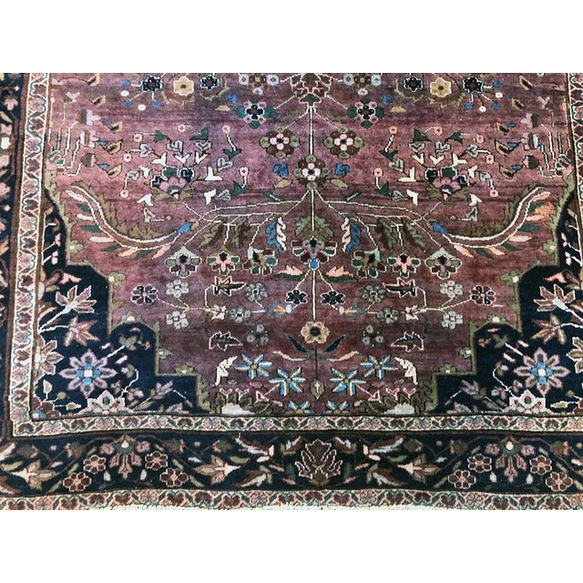 Antique Rare Purple Ground Persian Ferahan Sarouk Rug | Chairish
