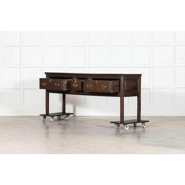 Antique English Oak Vernacular Dresser Base, 1770 | Chairish