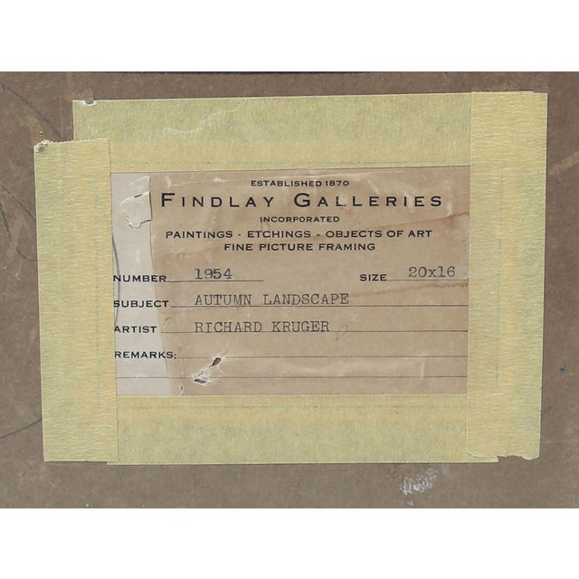 Richard Kruger Antique American Impressionist Sunlit Forest Interior ...