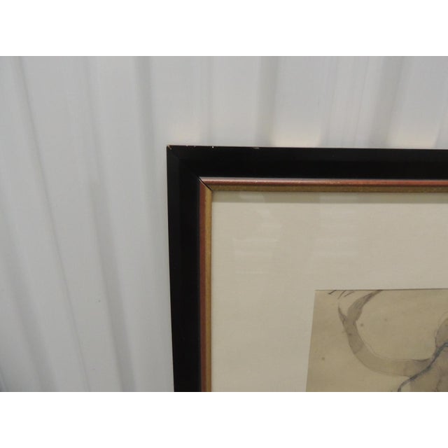 Vintage Framed Rodin Watercolor Prints From Rodin Museum in Paris - Set ...
