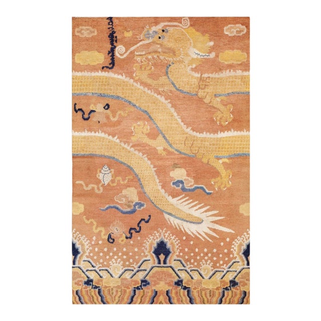 Mid 18th Century Antique Ningxia Pillar Rug | Chairish