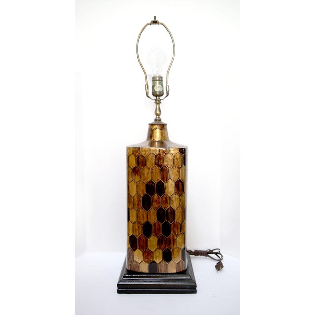 Bradburn Gallery Vintage Mosaic, Honeycomb, Faux Tortoise Effect Lamp ...