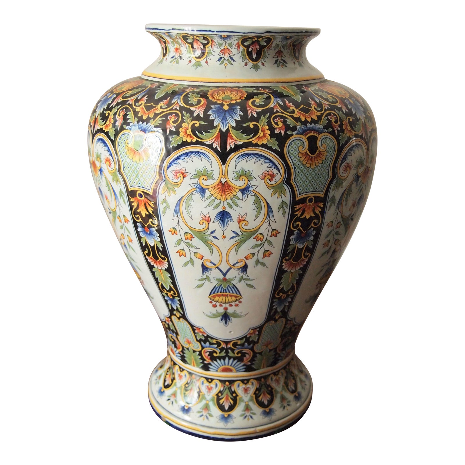 French Faience Vase | Chairish