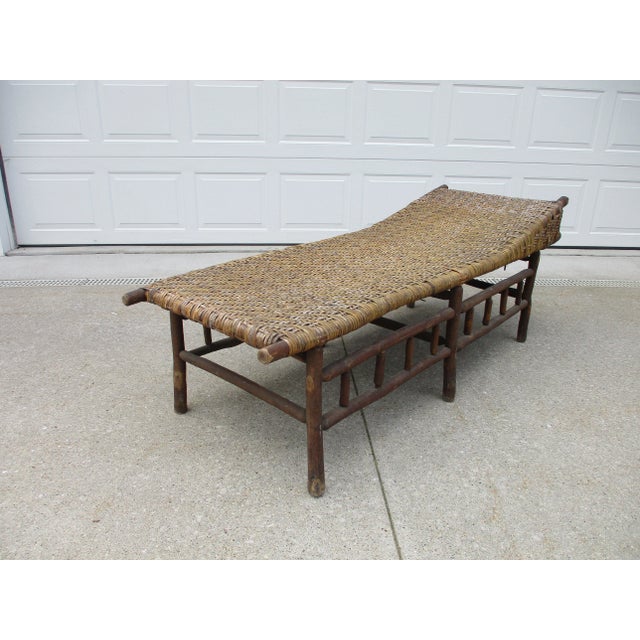Old Hickory American Rustic Chaise Lounge or Daybed | Chairish