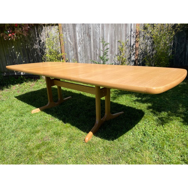 Ansager Mobler Danish Modern Blonde Expandable Pedestal Dining Table ...