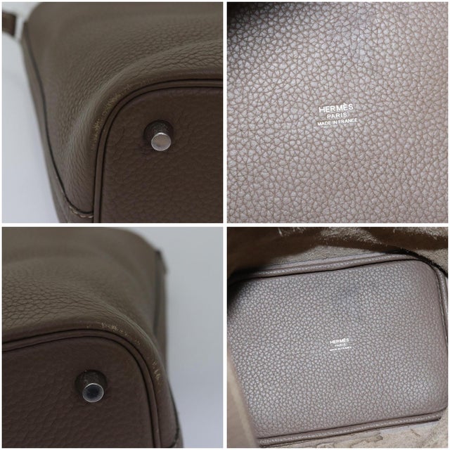 Hermes Pico Tan Lock Mm Shoulder Bag Taurillon Clemence Etope Auth ...