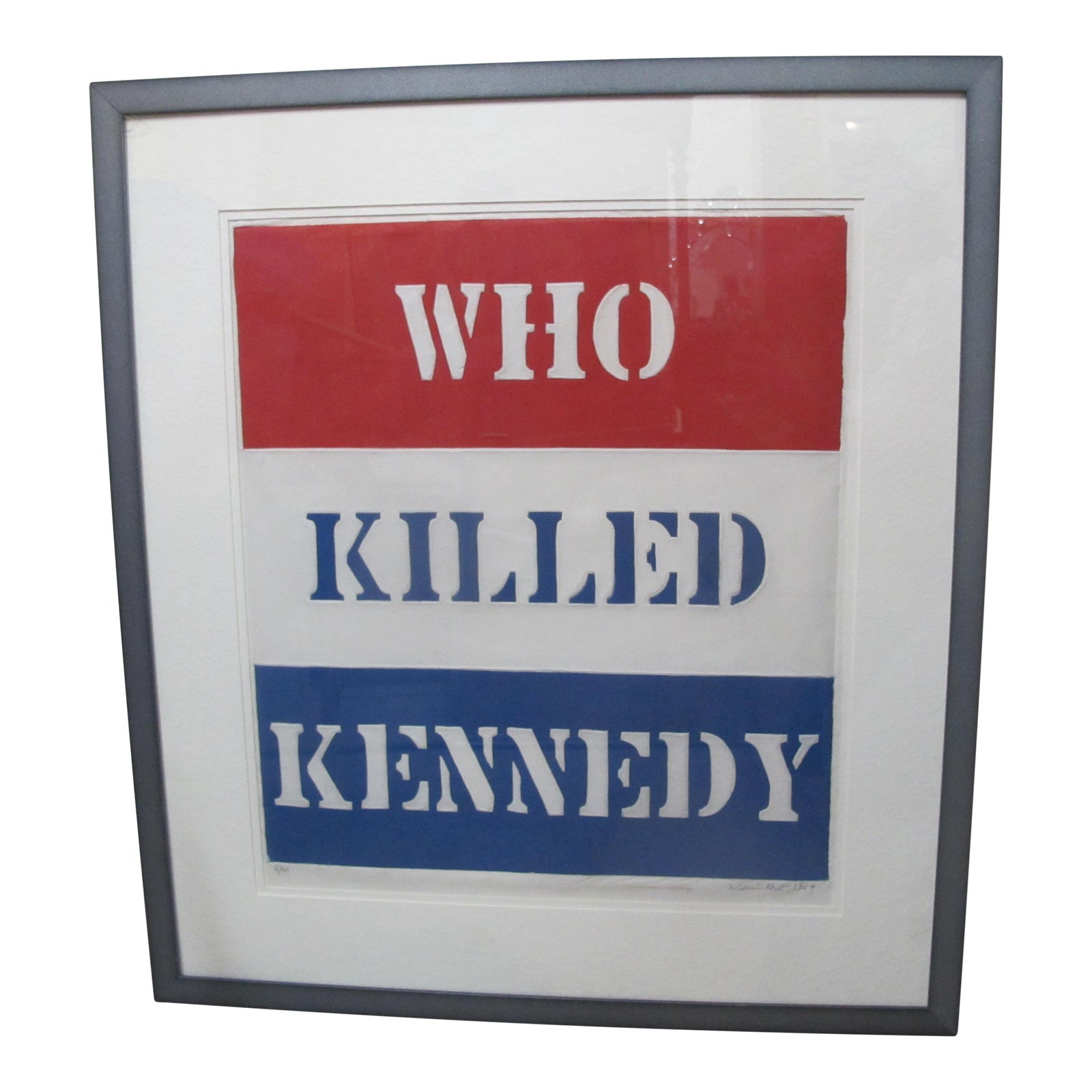 William Kent Signed Slate Relief Limited Edition 1964 Print Who Killed ...