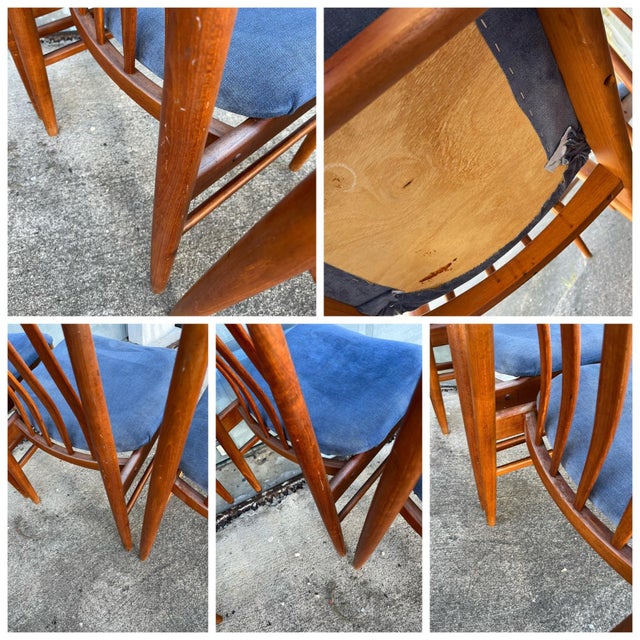 Set of Six Mid Century Modern Dining Chairs by Benny Linden | Chairish