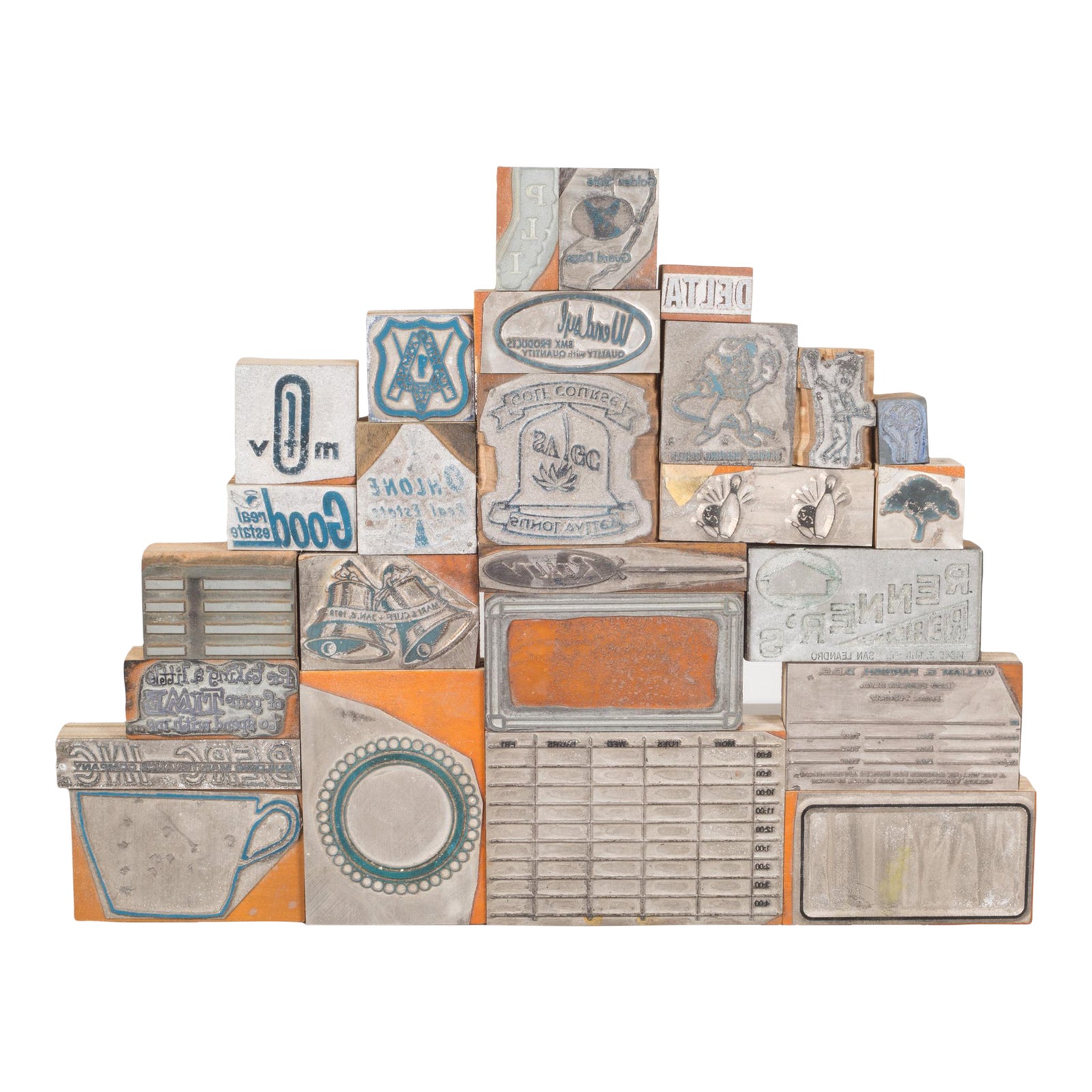 Collection of Typeset Advertising Print Blocks C.1940 | Chairish