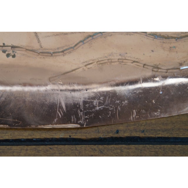 Vintage Israeli Messica Etched Copper Noahs Ark Animal Tray Platter ...