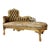Rococo Style Light Coffee Lounge With Gold Details | Chairish