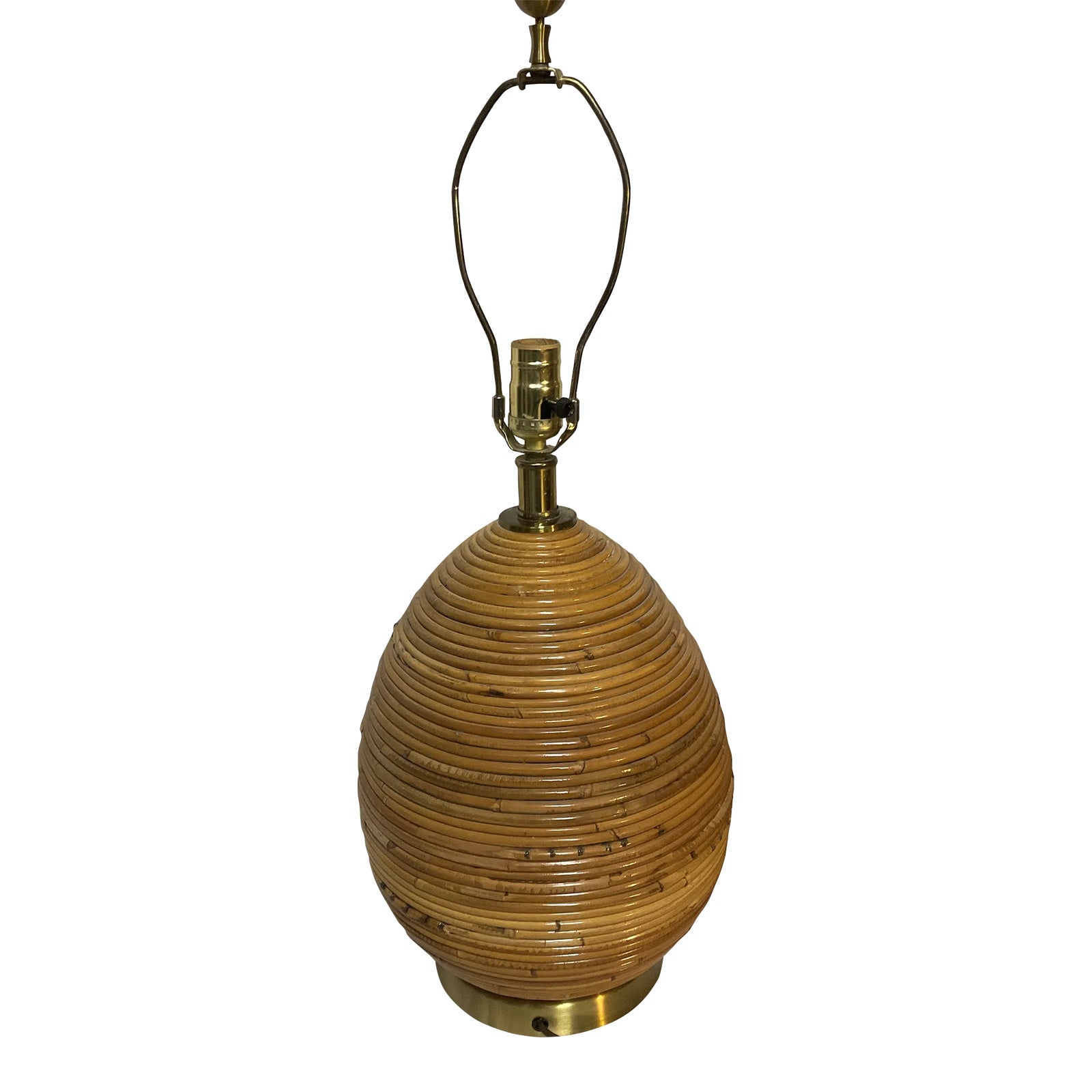 1960s Gabriella Crespi Style Pencil Reed Bee Hive Accent Lamp | Chairish