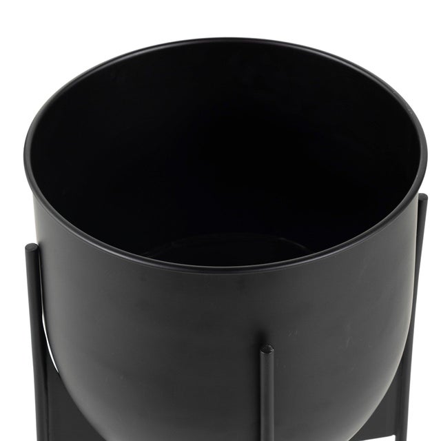 Elroy Planter - Satin Black | Chairish